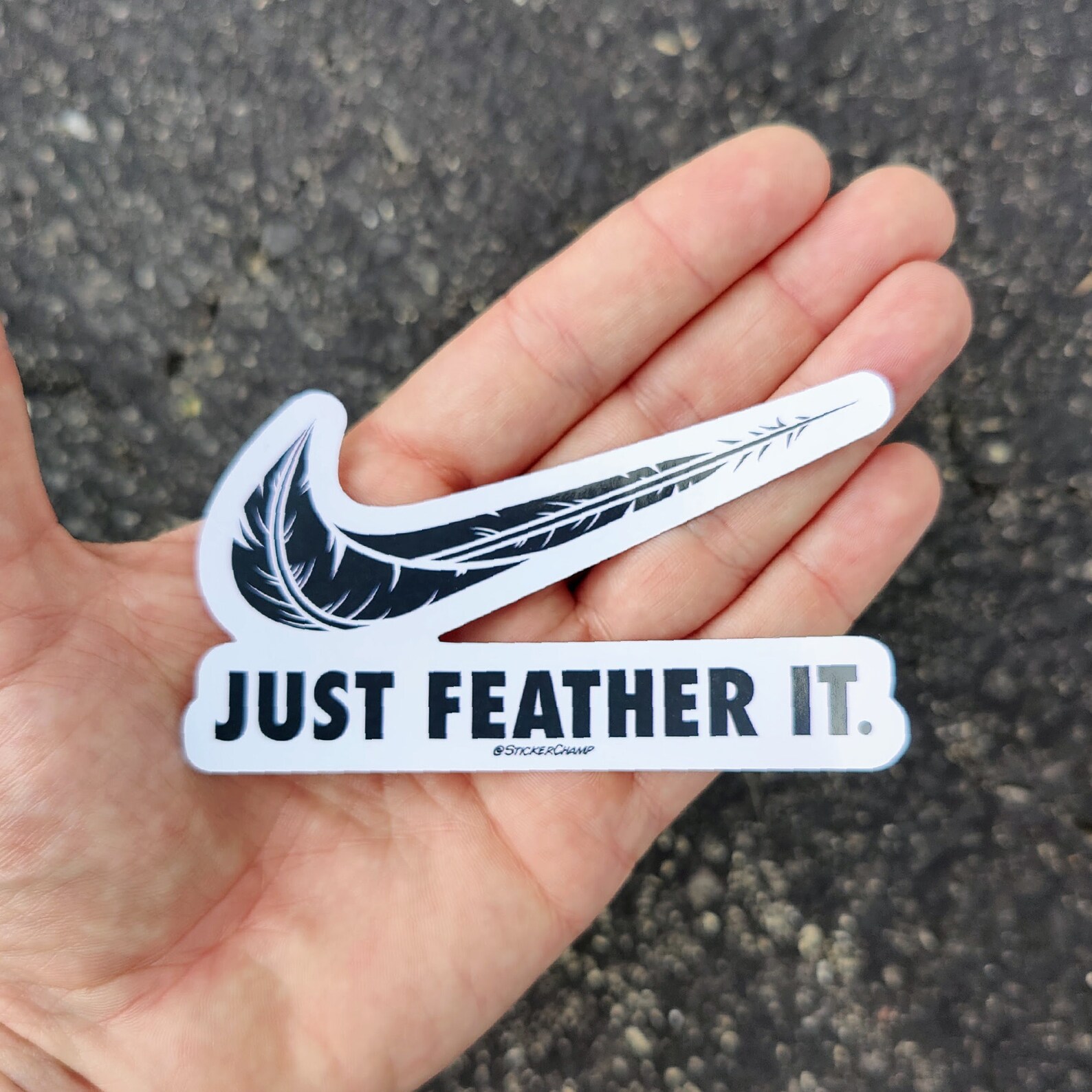 Just Feather It Sticker - Etsy