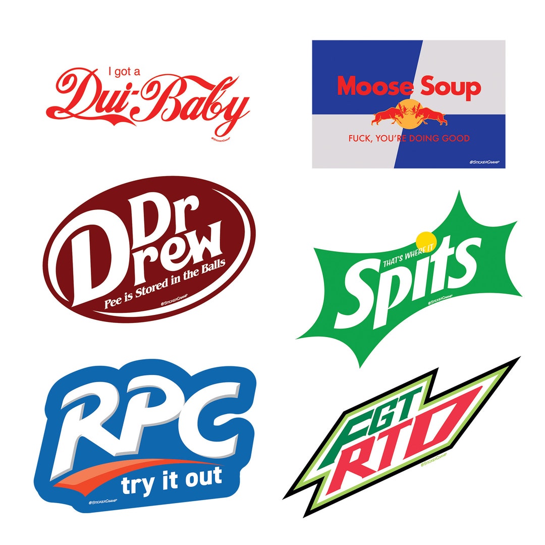 Soft Drink Logo YMH Sticker Pack - Etsy