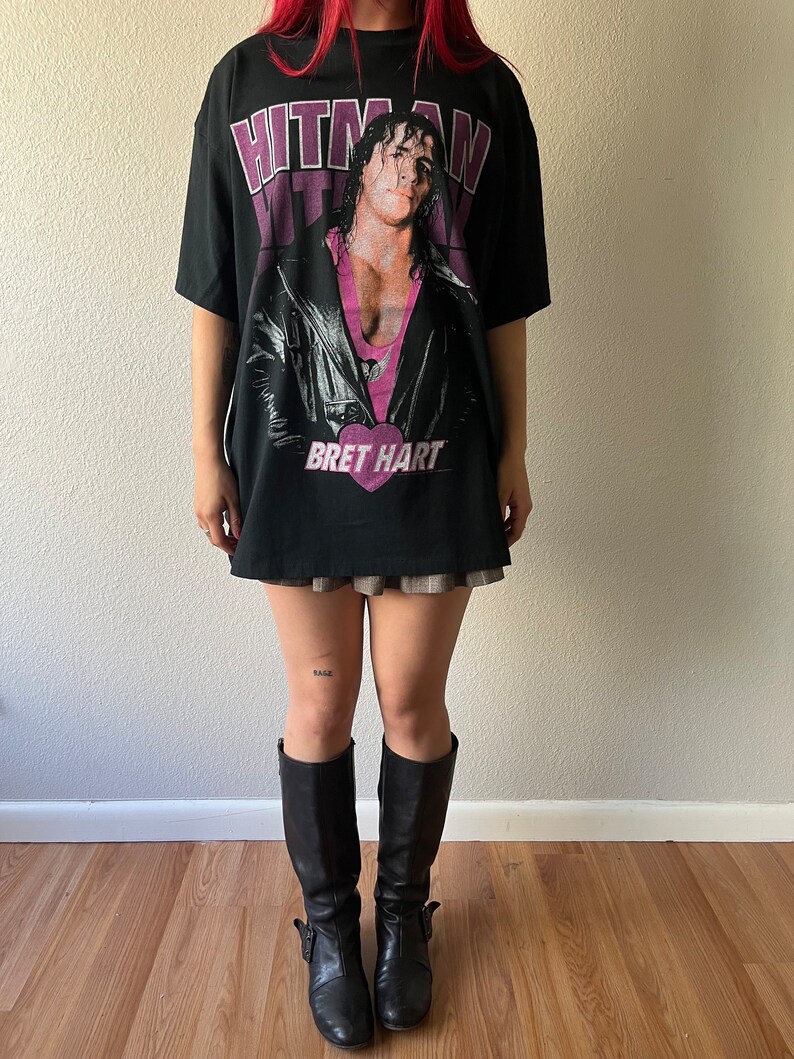 Vintage 1998 Bret Hart Hitman Wrestling Shirt - Etsy