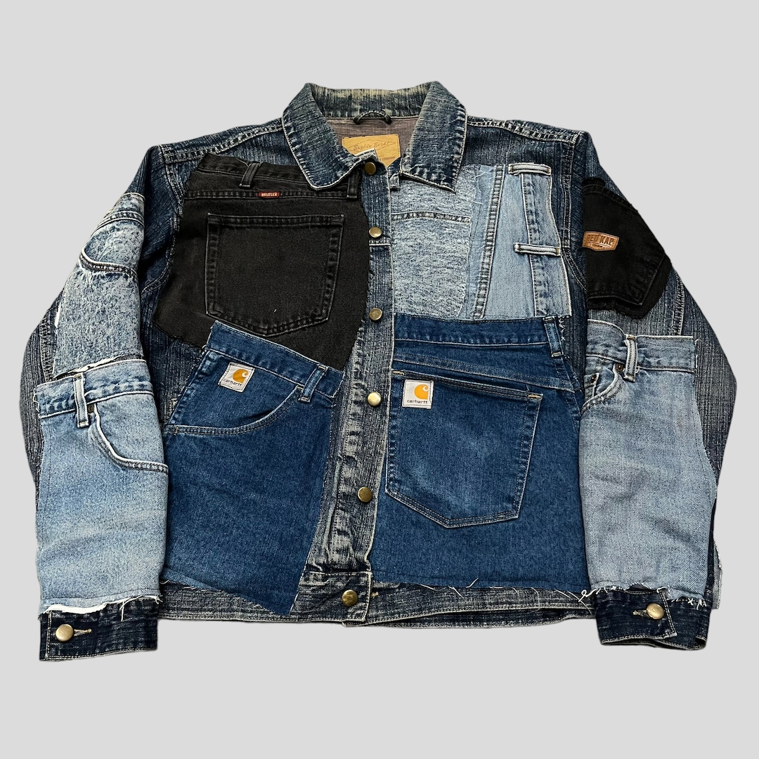 Reconstructed Denim Patchwork Jacket - Etsy