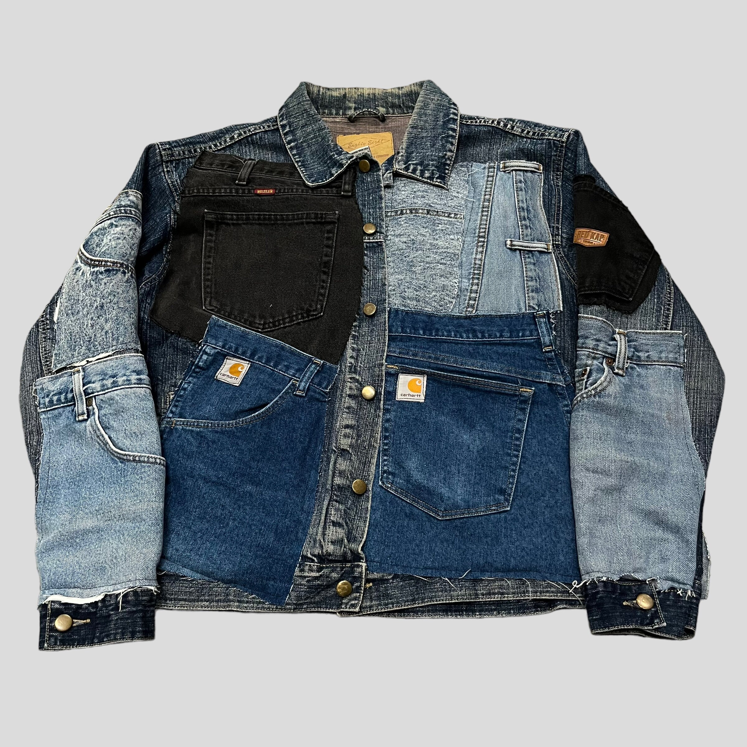 Reconstructed Denim Patchwork Jacket - Etsy