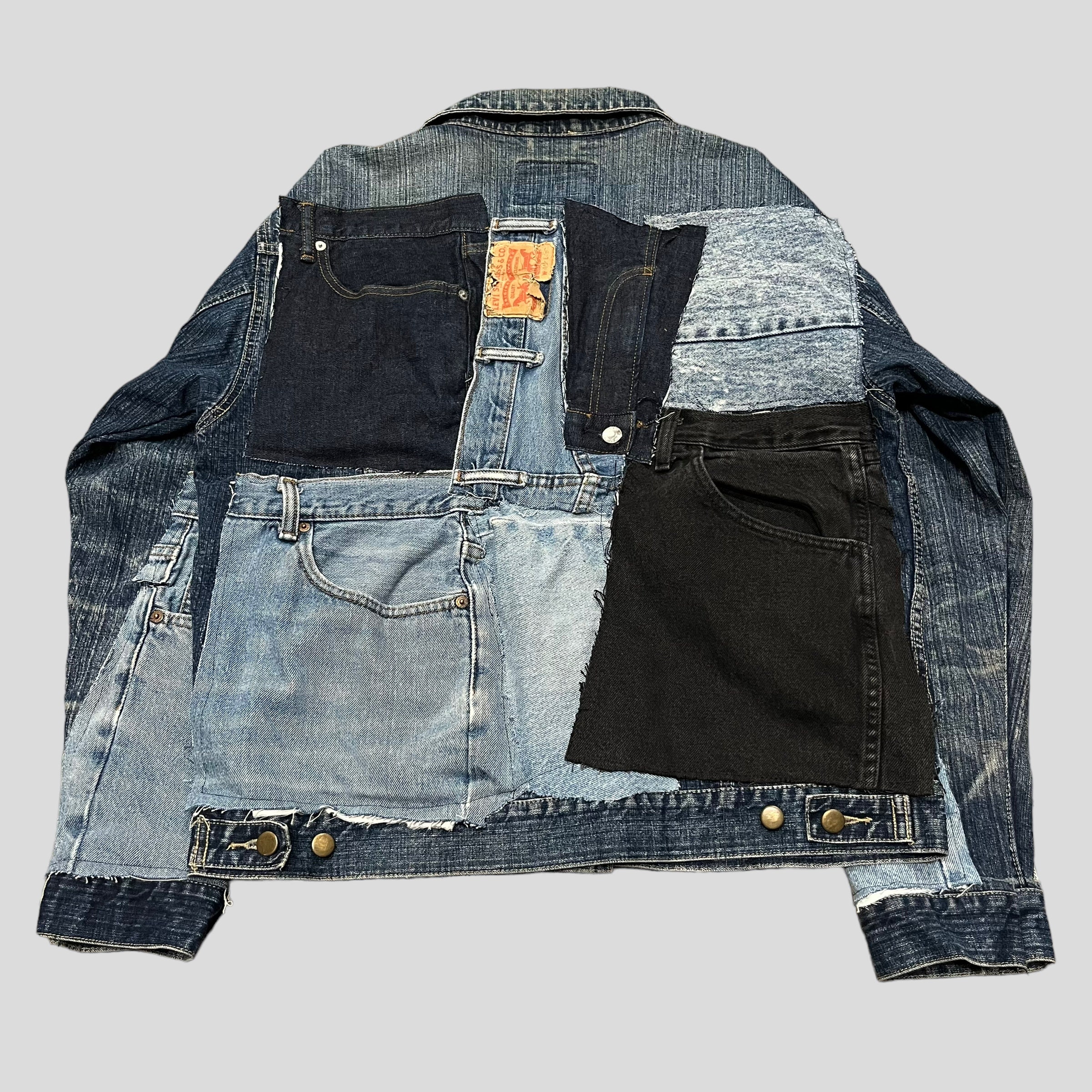Reconstructed Denim Patchwork Jacket - Etsy