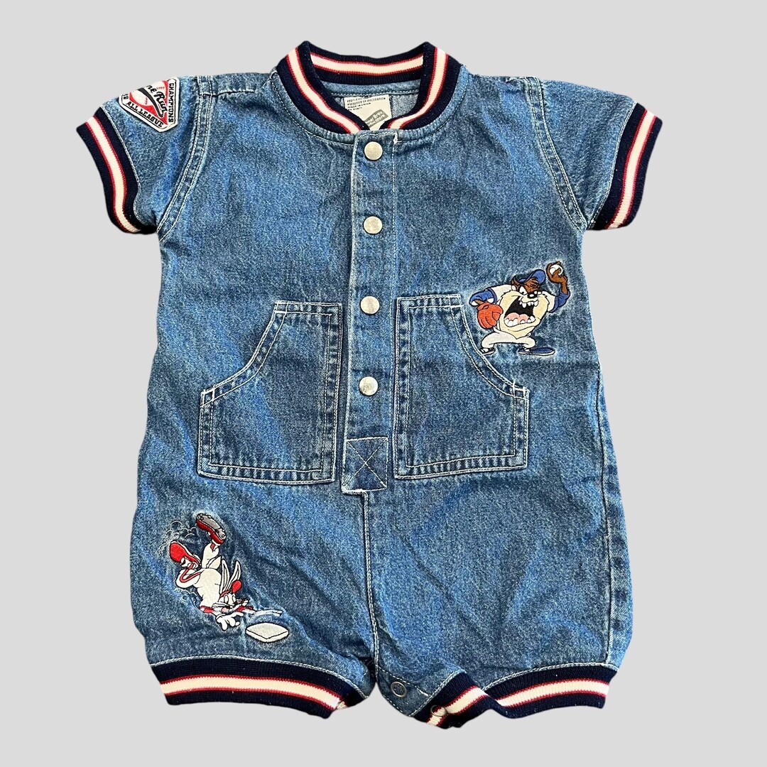 Vintage Taz & Bugs Bunny Baby Overalls - Etsy