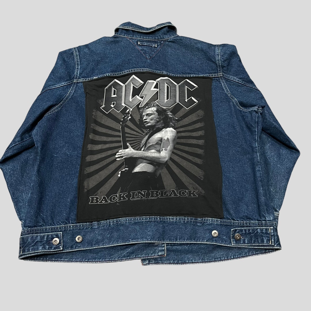 Reworked Tommy Hilfiger AC/DC Denim Jacket - Etsy