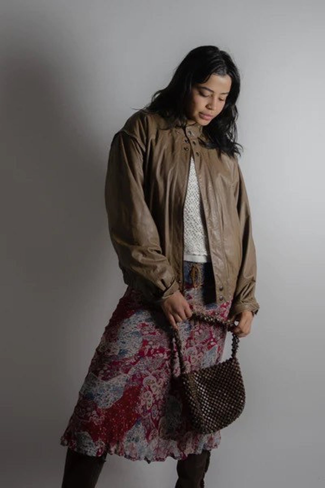 Vintage Midway Brown Leather Jacket - Etsy