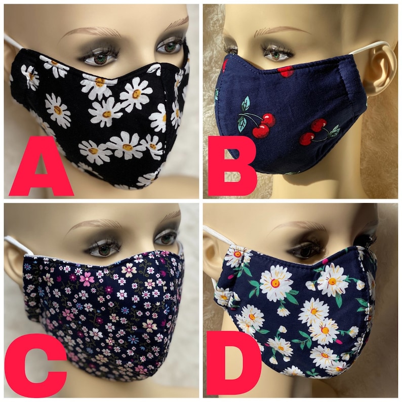 Face Mask Washable Sent From The UK With 4 Layers Mens Womens | Etsy