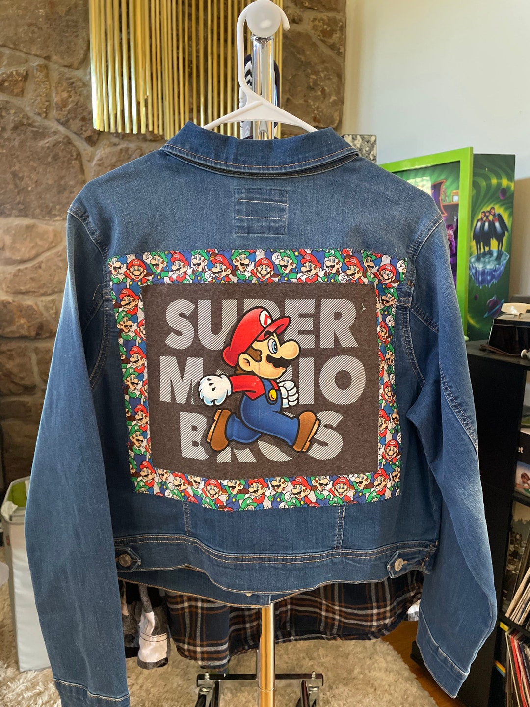 Super Mario Brothers Jean Jacket - Etsy
