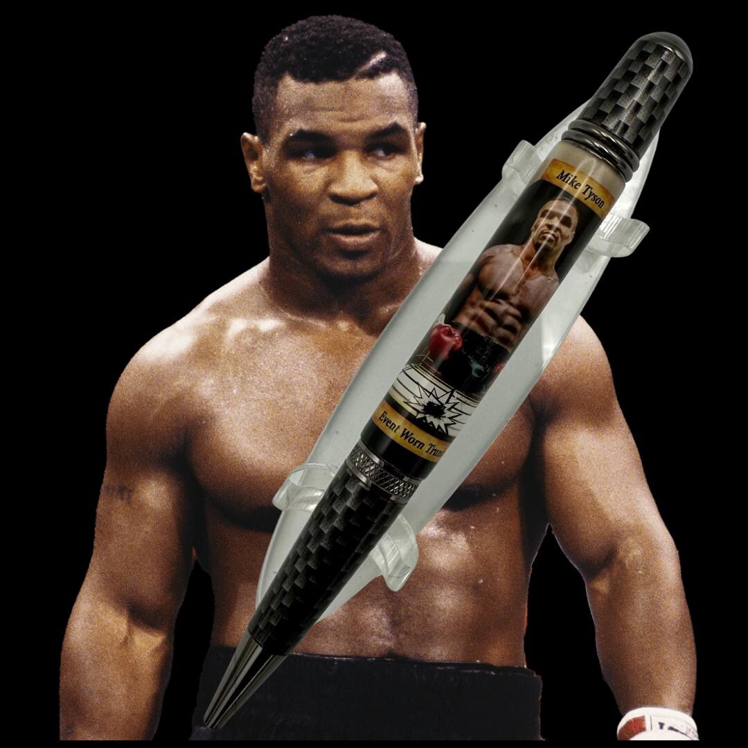 Mike Tyson Collectible Pen – Carbon Fiber Look With Fight-worn Trunks ...