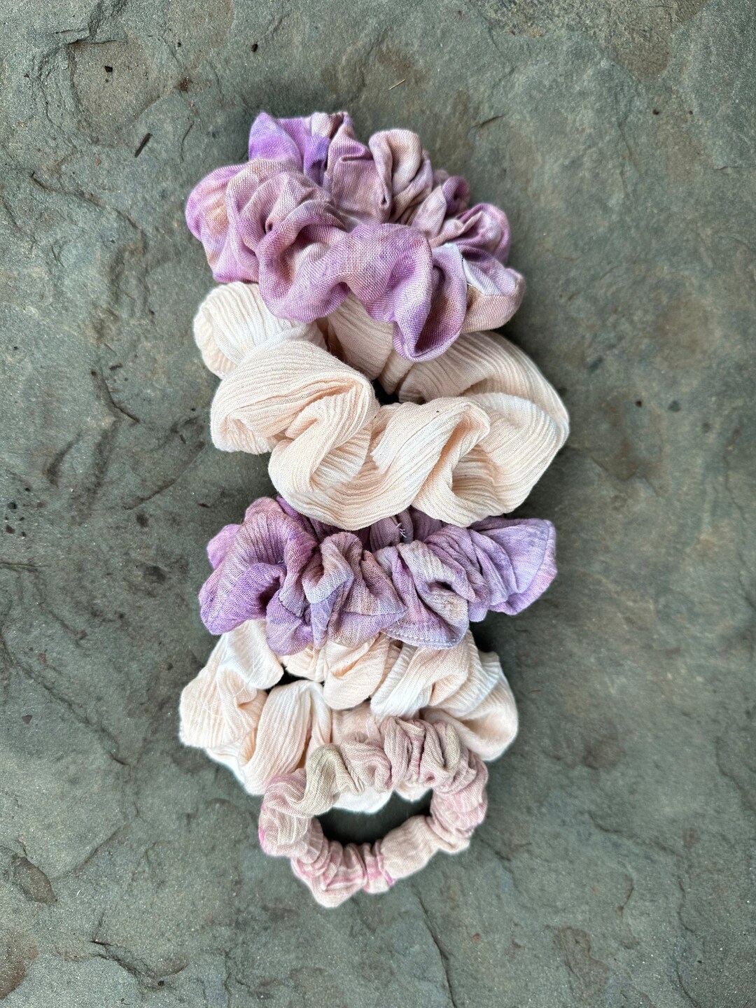 Cotton Scrunchies Oversized and Standard Size: Natural Dye, XL ...