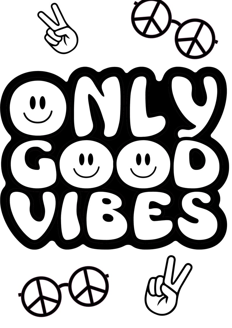 Two Groovy Coloring Pages Etsy