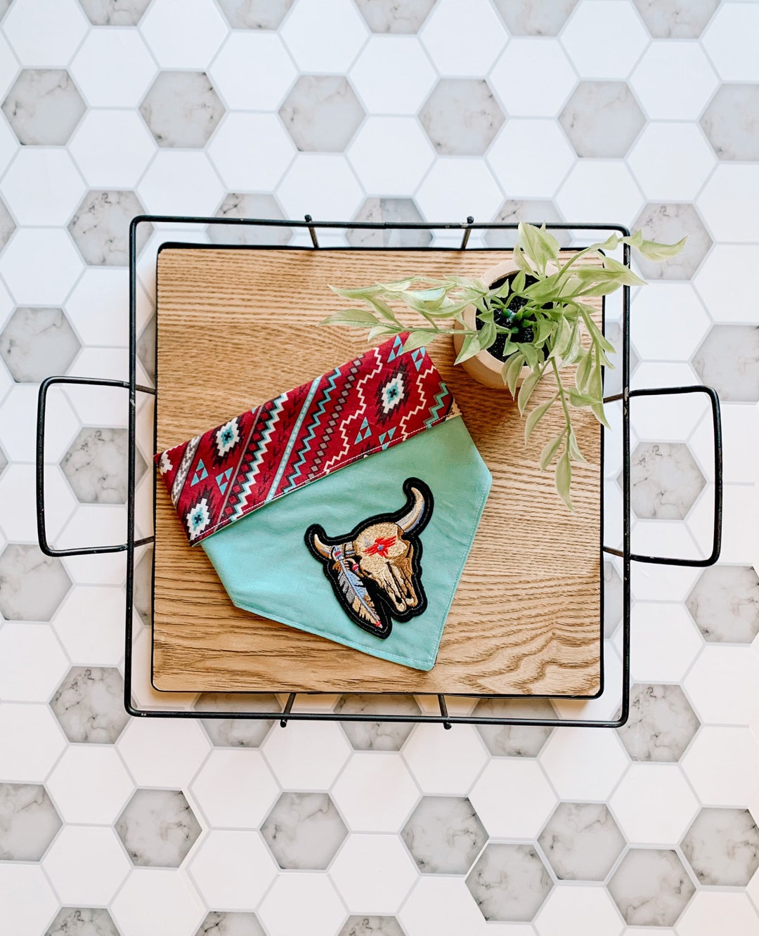 Wild West Bandana/western Dog Bandana/western/tribal Print - Etsy