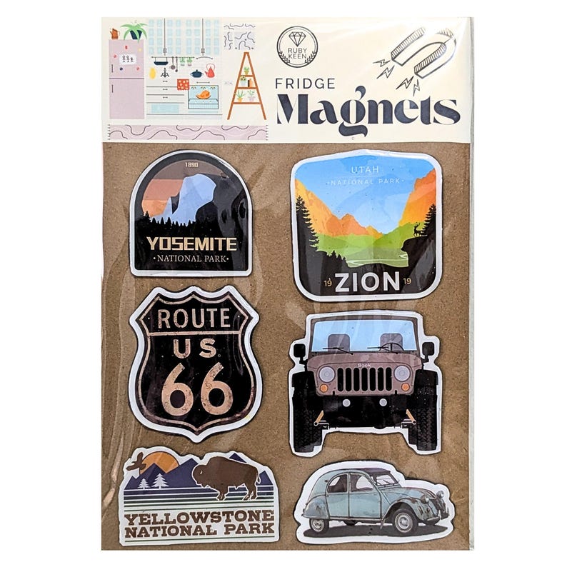 Travel Fridge Magnets – National Parks Camping Decor – Road Trip ...