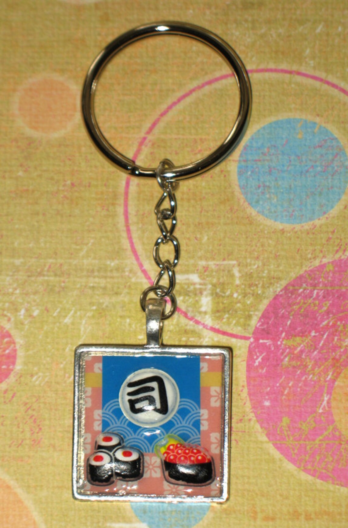 Sushi Keychain Japanese Sushi Keychain Key chain Keyring | Etsy