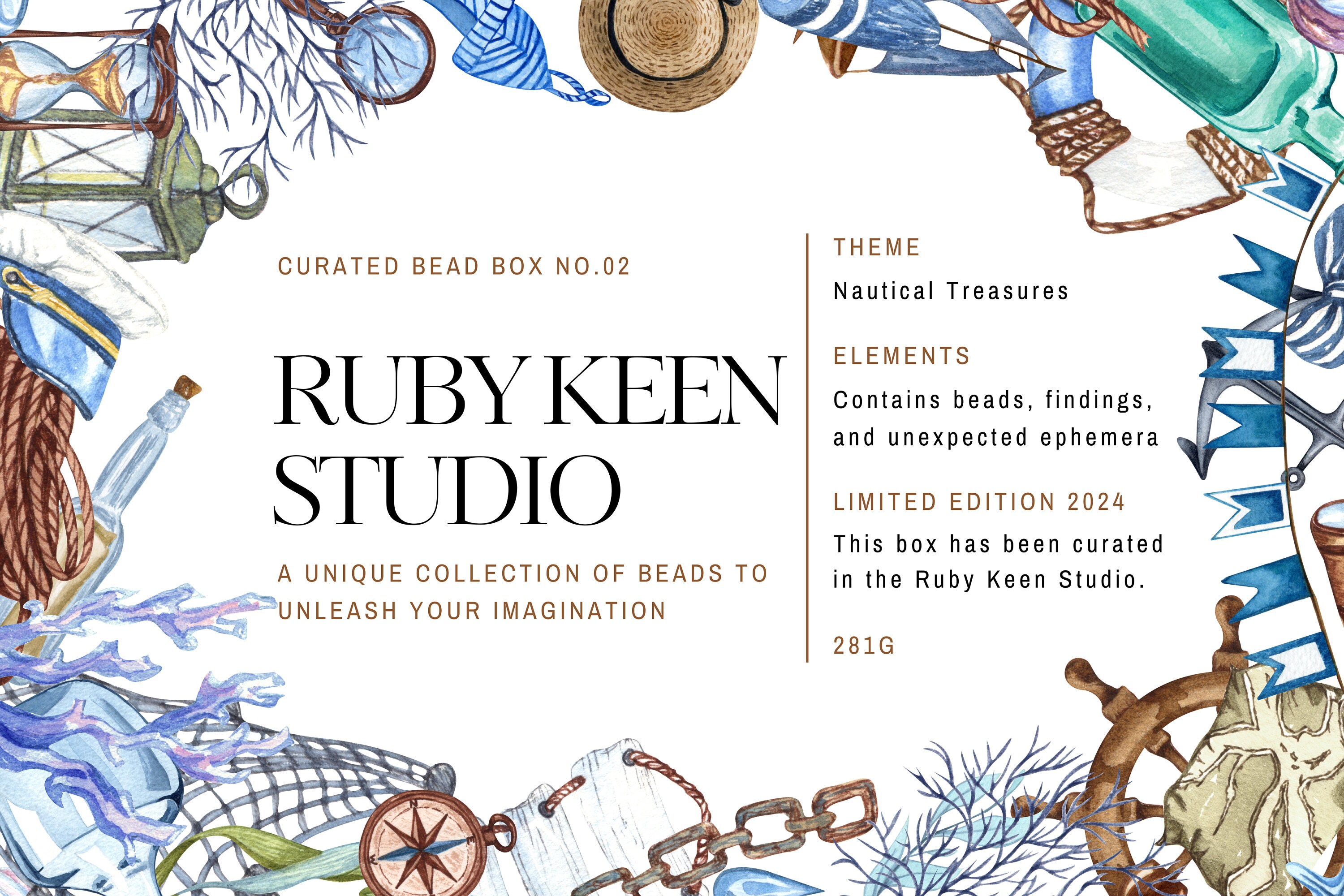 Nautical Treasures Bead Kit Curated Bead Collection for Jewelry ...