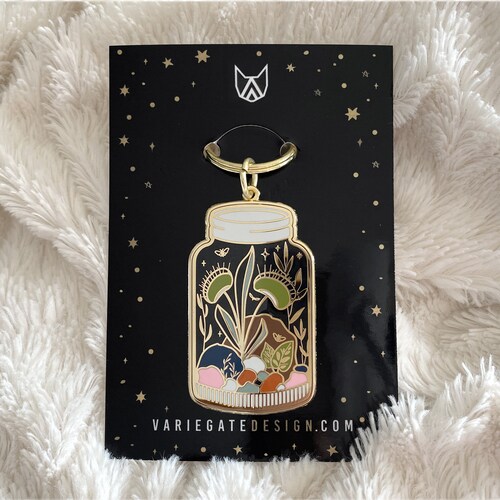 Gold Leaf Keychain Plant Charm Metal Keyring New Home | Etsy