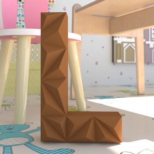 Printable DIY Template PDF. Letter O Low Poly Paper Model - Etsy Canada