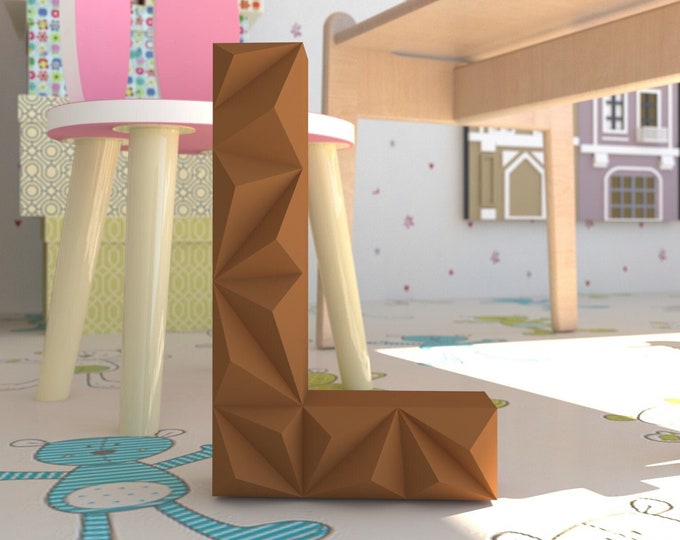 V Low Poly Papercraft, Letter, Alphabet V 3D, 3D Lyric, Gift ...