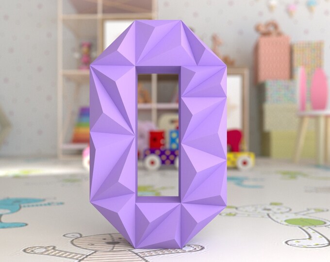 V Low Poly Papercraft, Letter, Alphabet V 3D, 3D Lyric, Gift ...