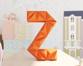 Z Low Poly Papercraft Letter Alphabet Z 3D 3D Lyric Gift - Etsy Canada