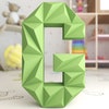 R Low Poly Papercraft, Letter, Alphabet R 3D, 3D Lyric, Gift ...