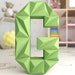 G Low Poly Papercraft, Letter, Alphabet G 3D, 3D Lyric, Papercraft ...