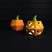 2 Pumpkin Lantern Papercraft, Pdf Printable Template, Fall Pumpkin ...