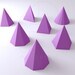 3d Pyramids With Foldable Net Shapes, 3d Platonic Solid Set 4, DIY ...