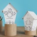 3D Bird House Coloring Papercraft, PRINTABLE Spring Crafts for Kids ...