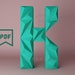K Low Poly Papercraft, Letter, K 3D, 3D Lyric, Gift, Papercraft Letters ...