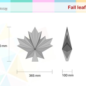 3 Fall Leaves Papercraft, DIY Fall Fireplace Decor, Maple Pdf Printable ...