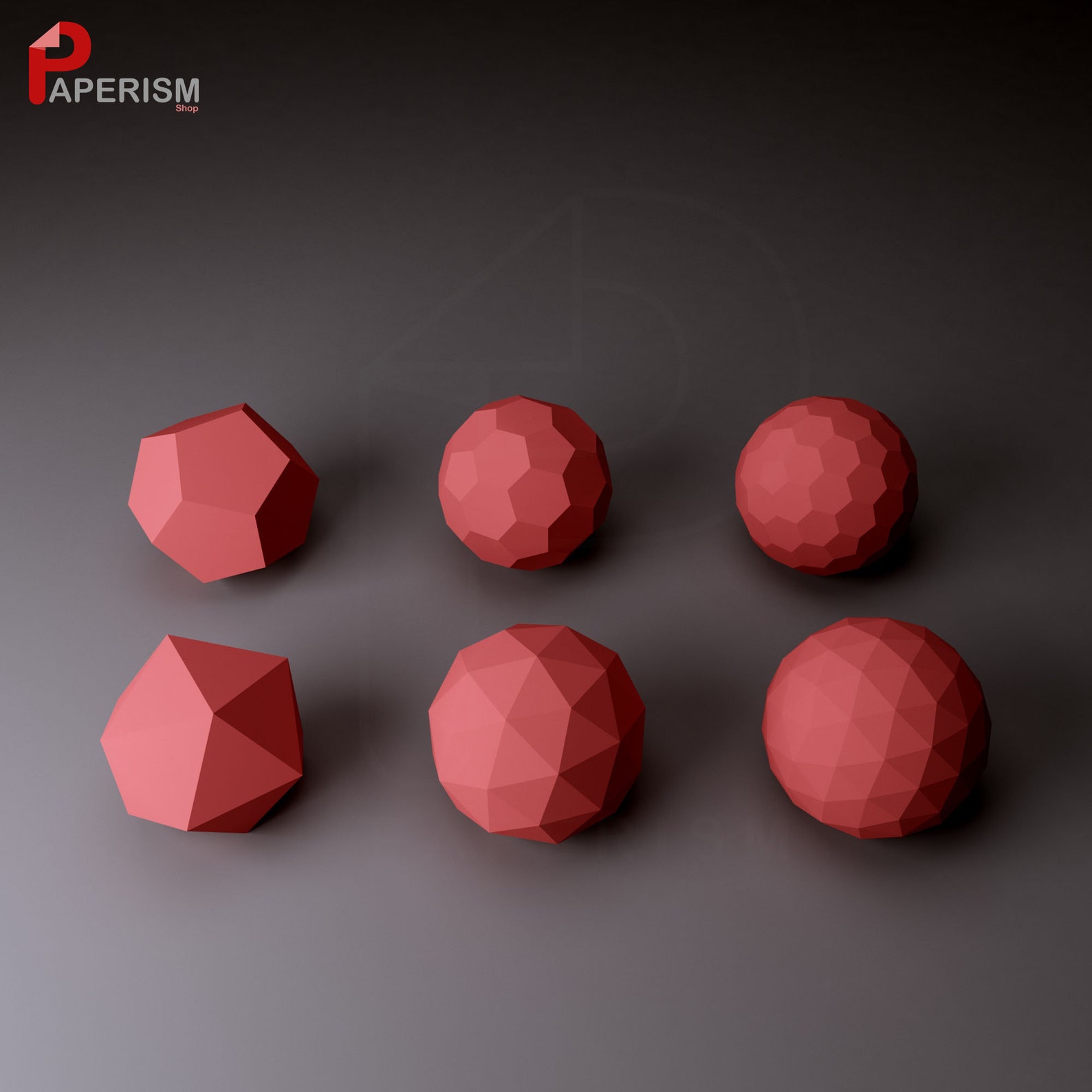 Polygons & Polyhedrons Foldable 3d Nets, 3d Platonic Solid Set 3, DIY ...