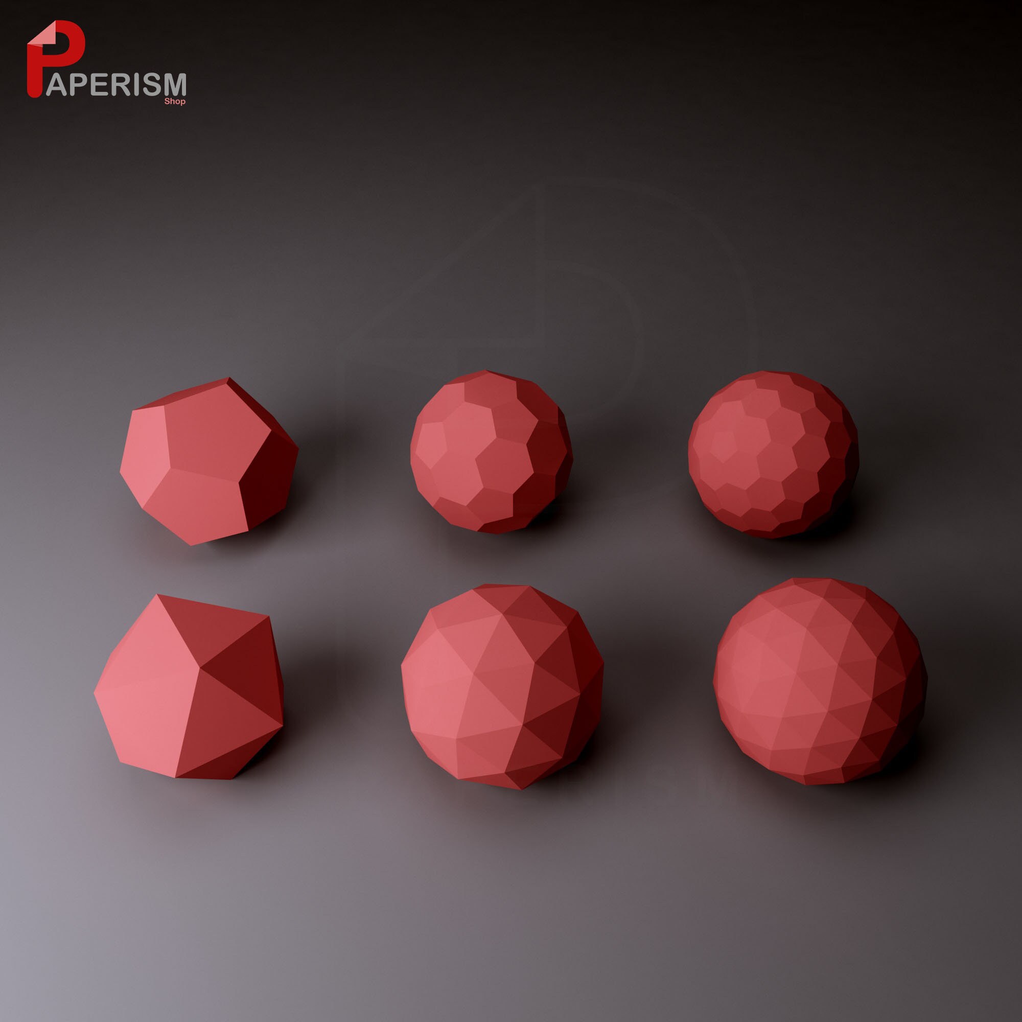 Polygons & Polyhedrons Foldable 3d Nets, 3d Platonic Solid Set 3, DIY ...