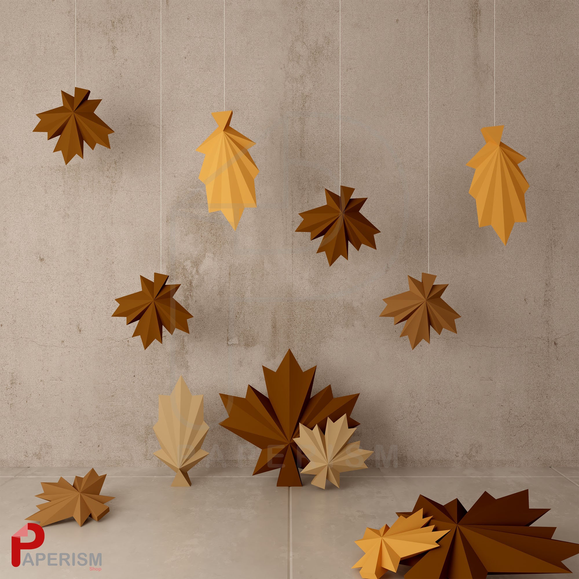 Fall Corner BUNDLE Papercraft, DIY Fall Fireplace Decor, Pdf Printable ...