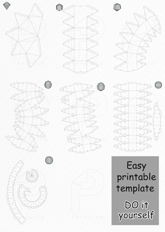 Platonic Solids Nets Nets With Tabs (Platonic Solids)
