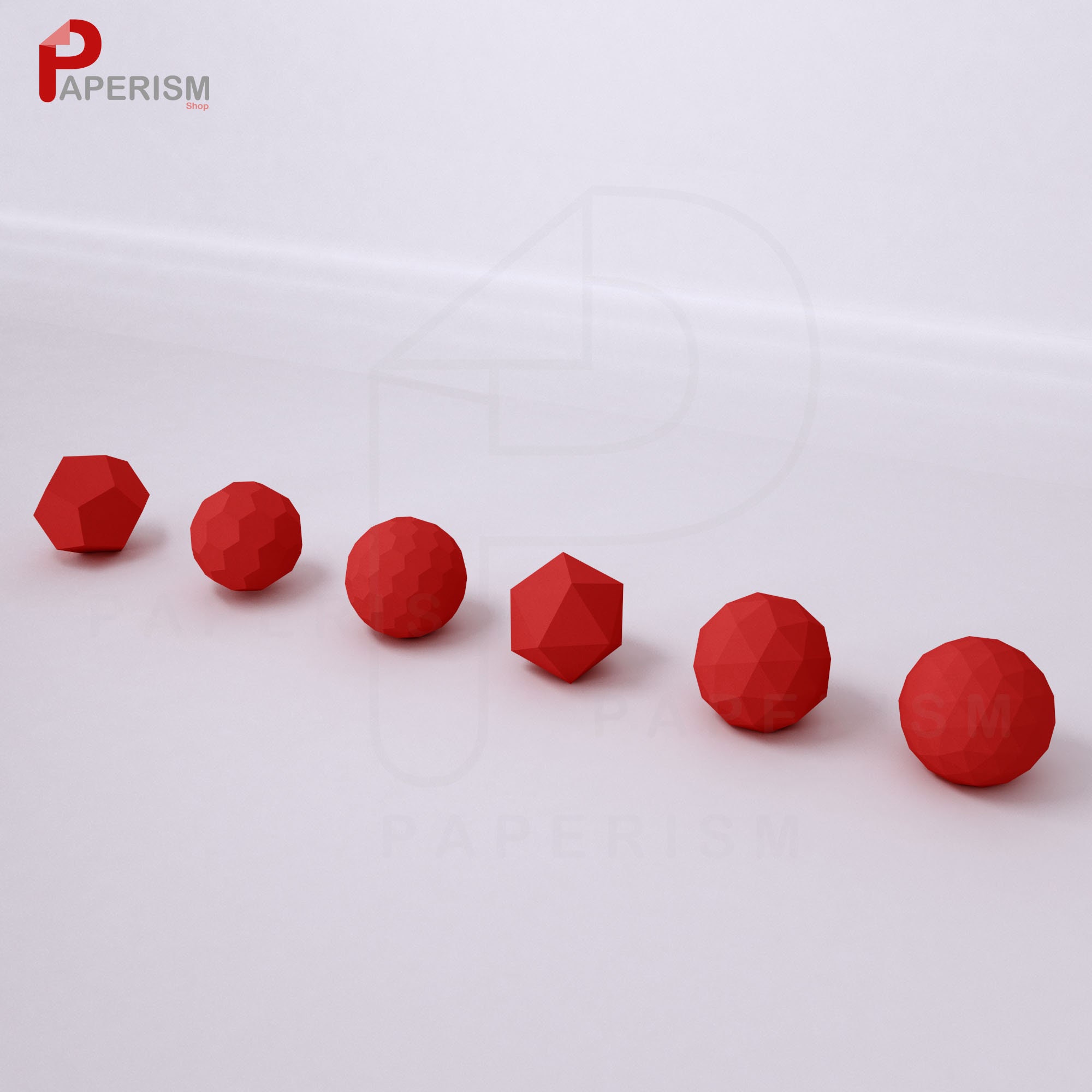 Polygons & Polyhedrons Foldable 3d Nets, 3d Platonic Solid Set 3, DIY ...