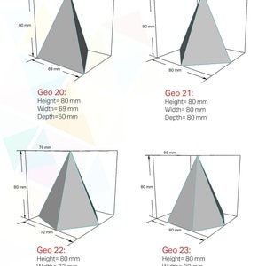 3d Pyramids With Foldable Net Shapes, 3d Platonic Solid Set 4, DIY ...