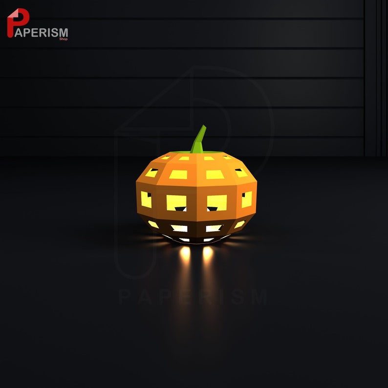 Papercraft Pumpkin Lantern , Pdf Printable Template, Fall Pumpkin Craft ...
