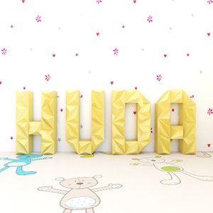 H Low Poly Papercraft, Letter, Alphabet H 3D, 3D Lyric, Papercraft ...