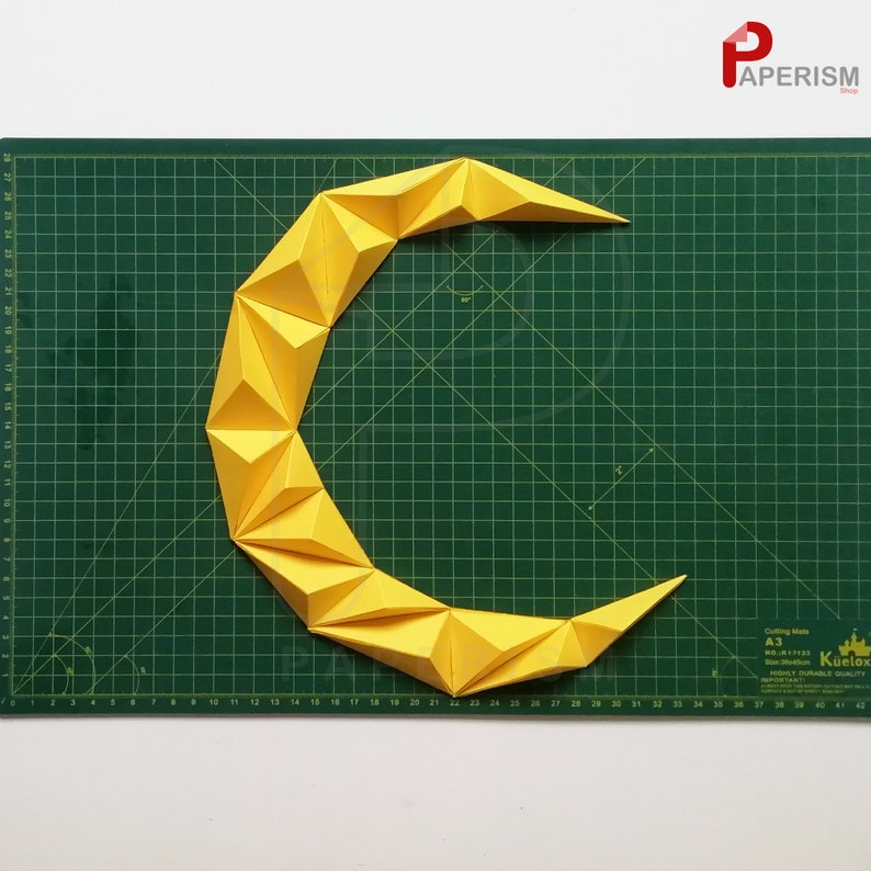 Mosaic Crescent & Star Ramadan Decoration, Origami Ramadan DIY Decor ...