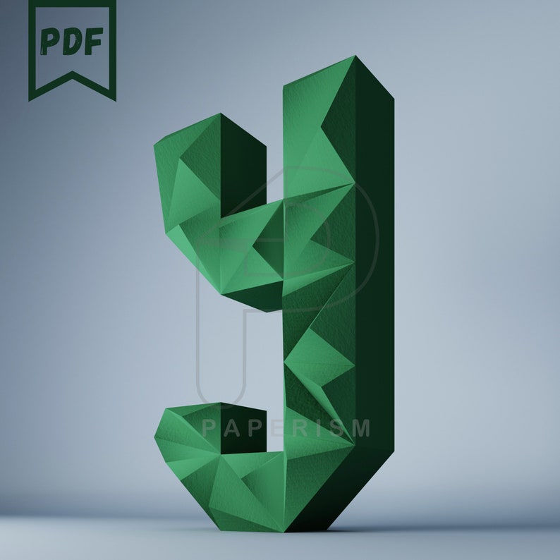Y Low Poly Papercraft Letter Alphabet Y 3D 3D Lyric Gift - Etsy