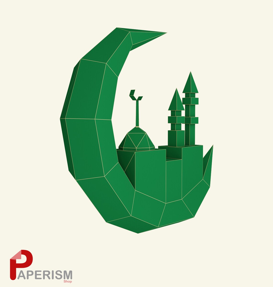 3d Ramadan Moon Papercraft Decoration Hanging Ramadan Moon - Etsy