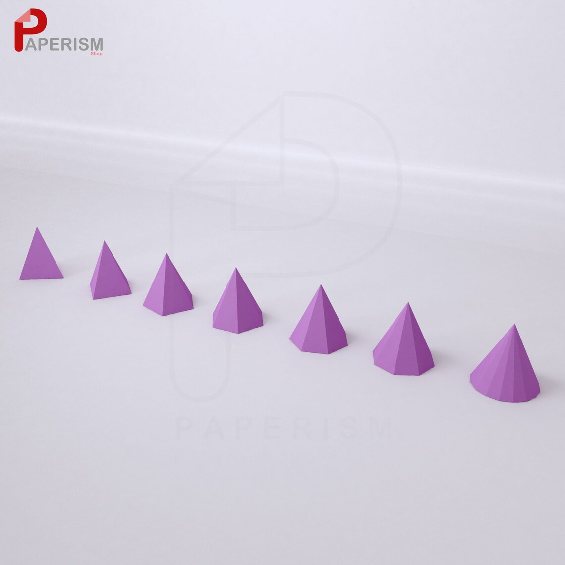 3d Pyramids With Foldable Net Shapes, 3d Platonic Solid Set 4, DIY ...