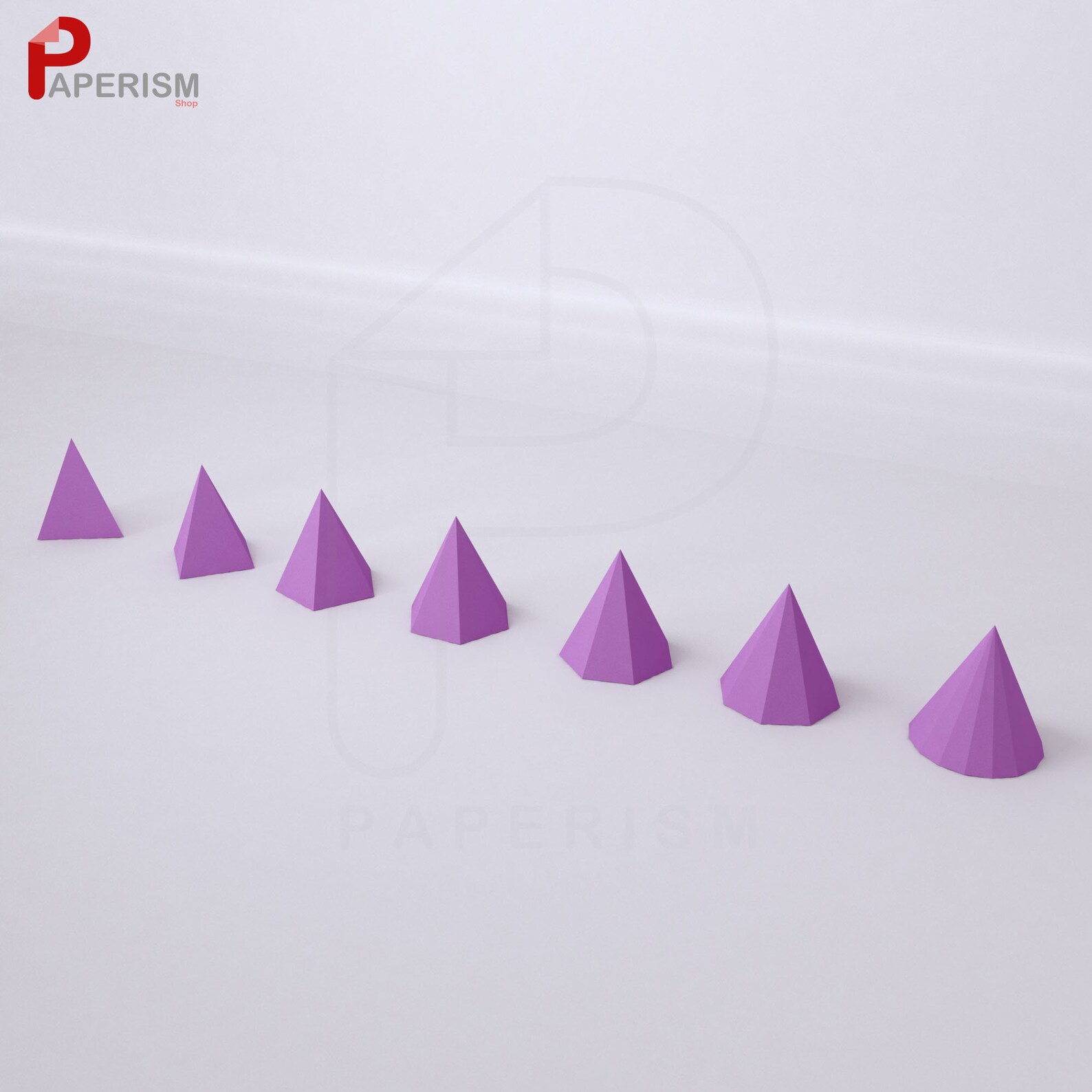 3d Pyramids With Foldable Net Shapes, 3d Platonic Solid Set 4, DIY ...