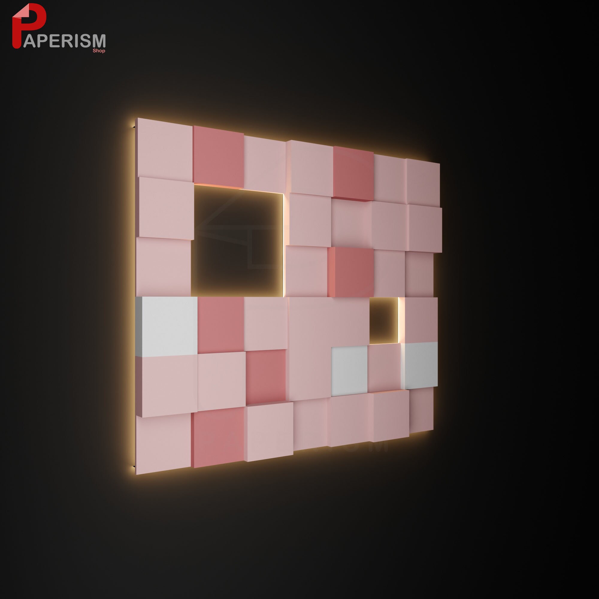 DIY Decorative 3d WALL PANELS, Module Paper Decor, Custom Wall Tile ...