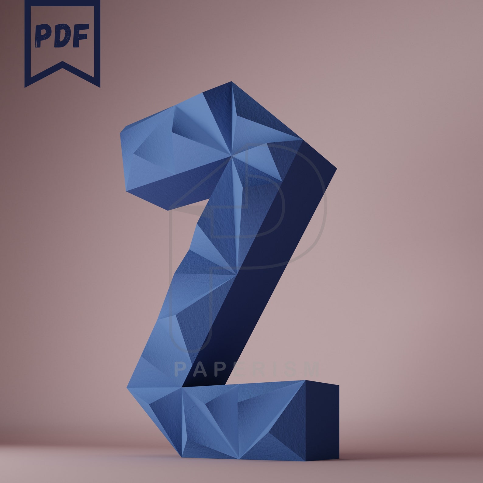 Z Low Poly Papercraft, Letter, Alphabet Z 3D, 3D Lyric, Gift ...
