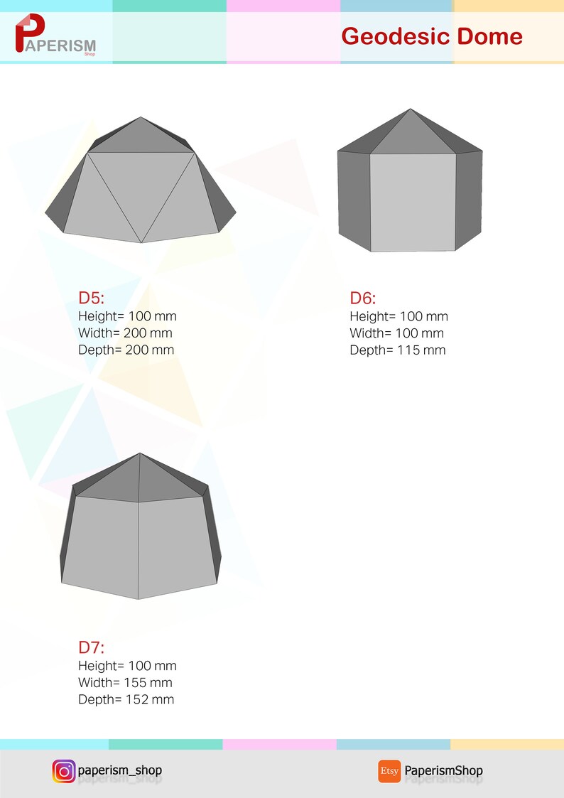 7 Geodesic Dome Set, DIY Dome Models, Build 3d Tent ,foldable Net ...