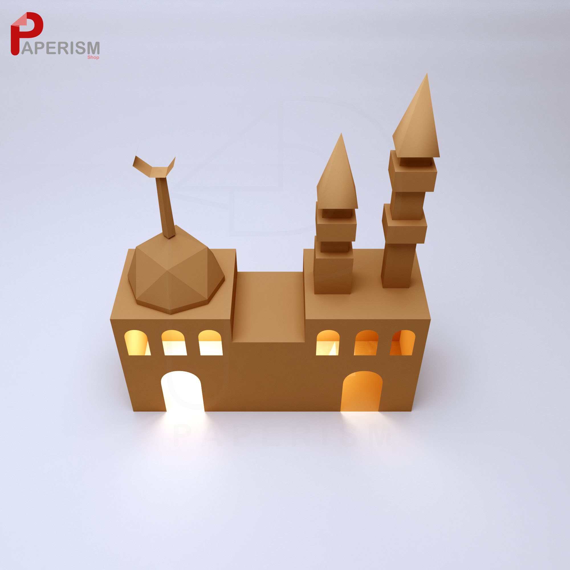 3D Mosque Model PRINTABLE Ramadan Decor Islamic Papercraft | Etsy Canada