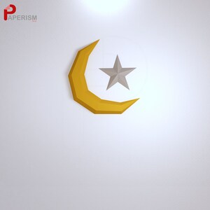Crescent and Star DIY Ramadan , Moon Papercraft, SVG Eid Decor, Ramadan ...