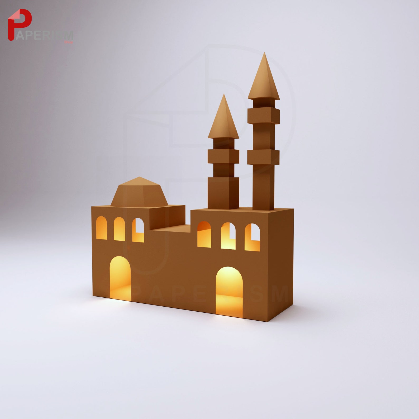 3D Mosque Model PRINTABLE Ramadan Decor Islamic Papercraft - Etsy