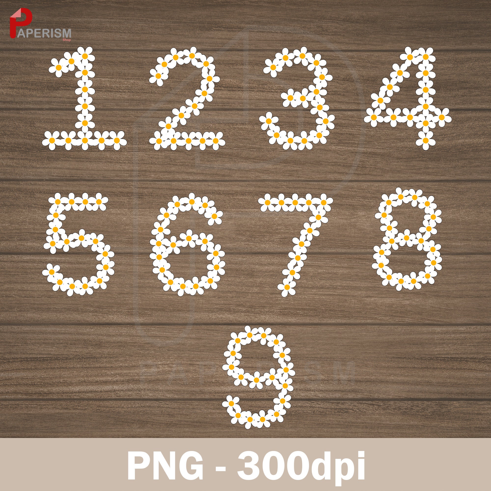 Floral Letters PNG Alphabet Bundle, Daisy Alpha Pack, Clipart Daisy ...